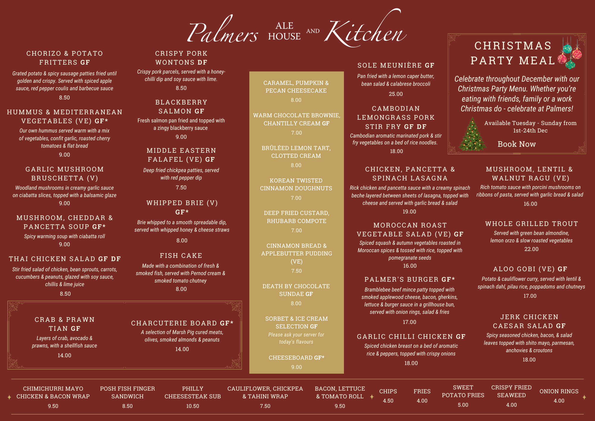 Our New Autumn Menu - Palmers Ale House
